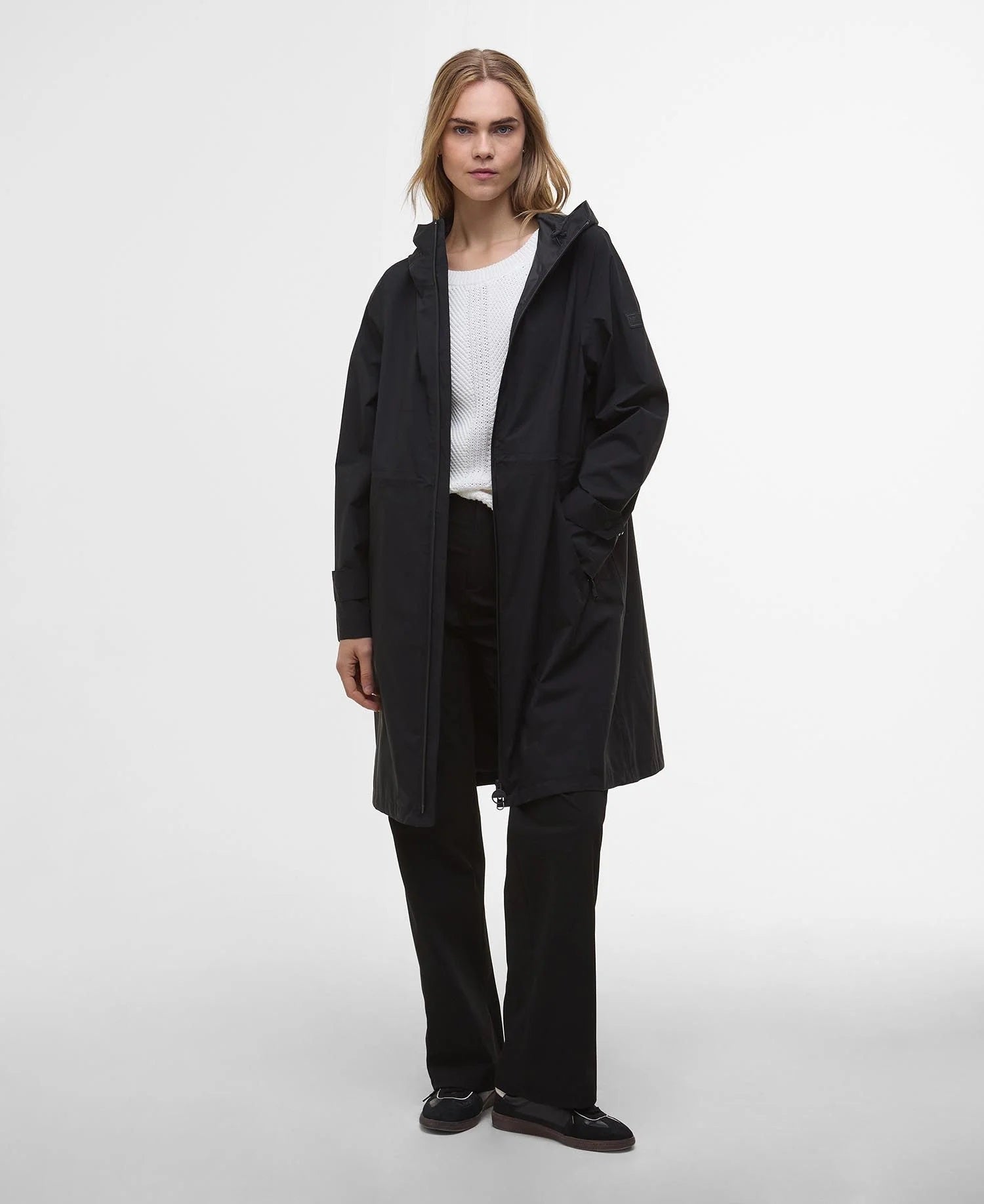 Barbour Longline Kyra Waterproof Ladies Jacket in Black – Norton Barrie