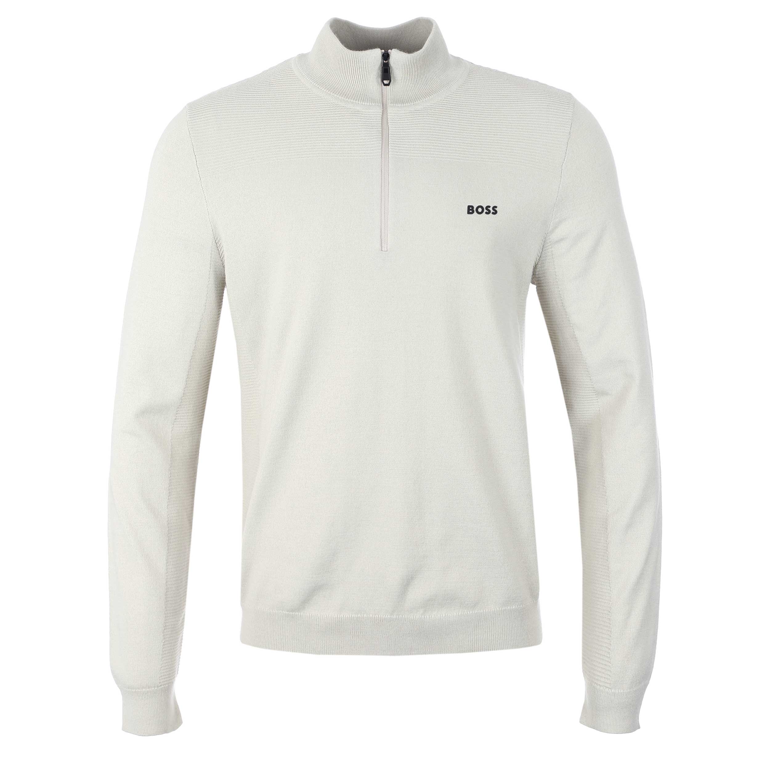 BOSS Momentum X QZ Knitwear in Light Beige | BOSS | Norton Barrie