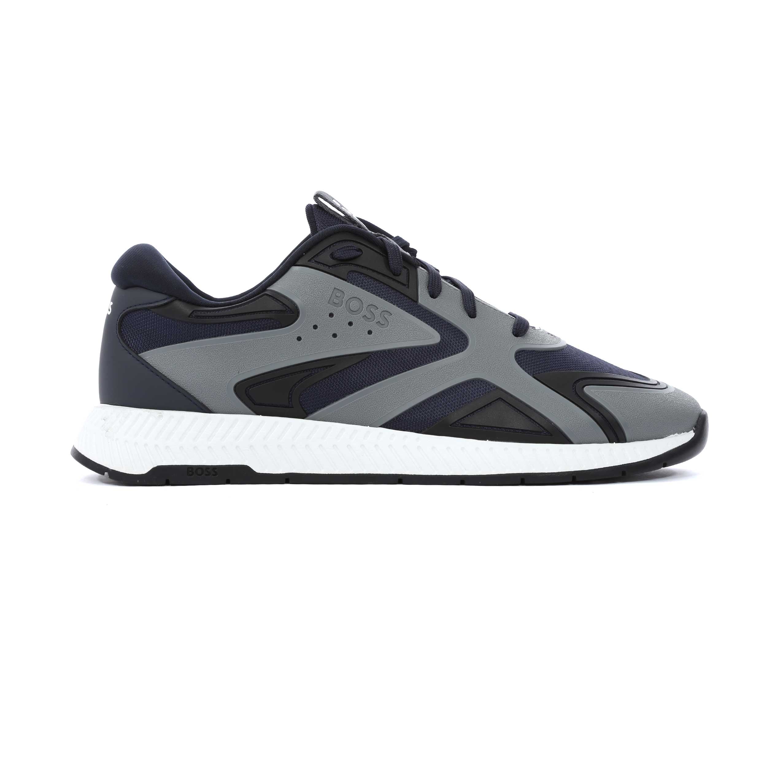 BOSS Titanium Runn thm Trainer in Navy | BOSS | Norton Barrie