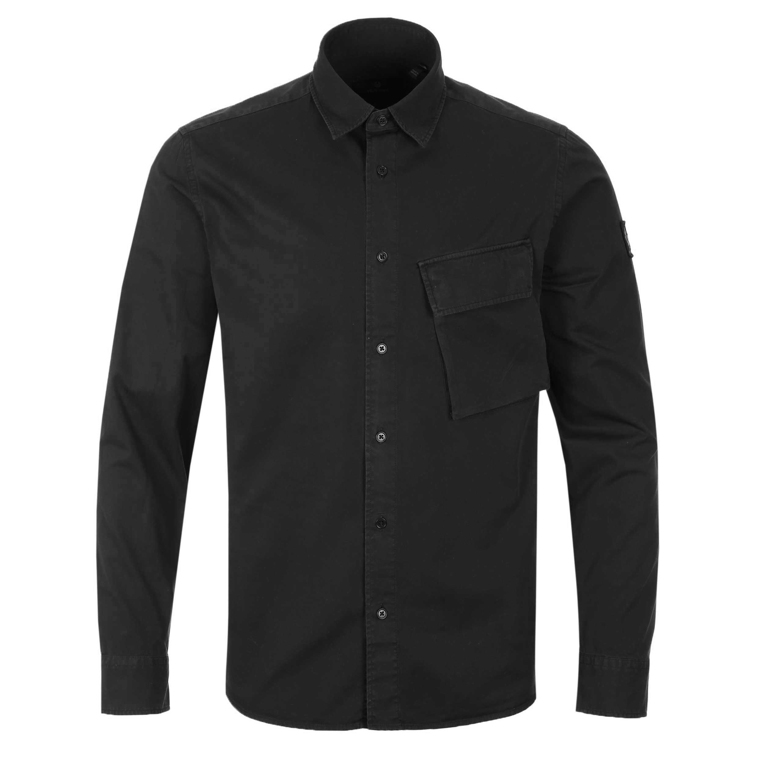 Belstaff Scale Shirt in Black - Belstaff Black Scale Shirt – Norton Barrie